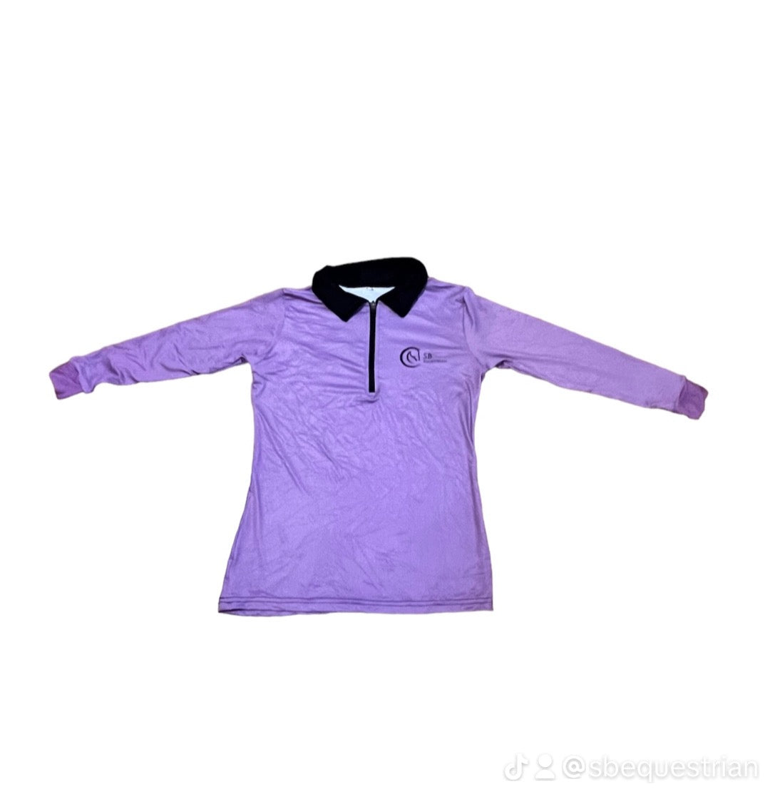 Purple base layer long sleeve – S B Equestrian
