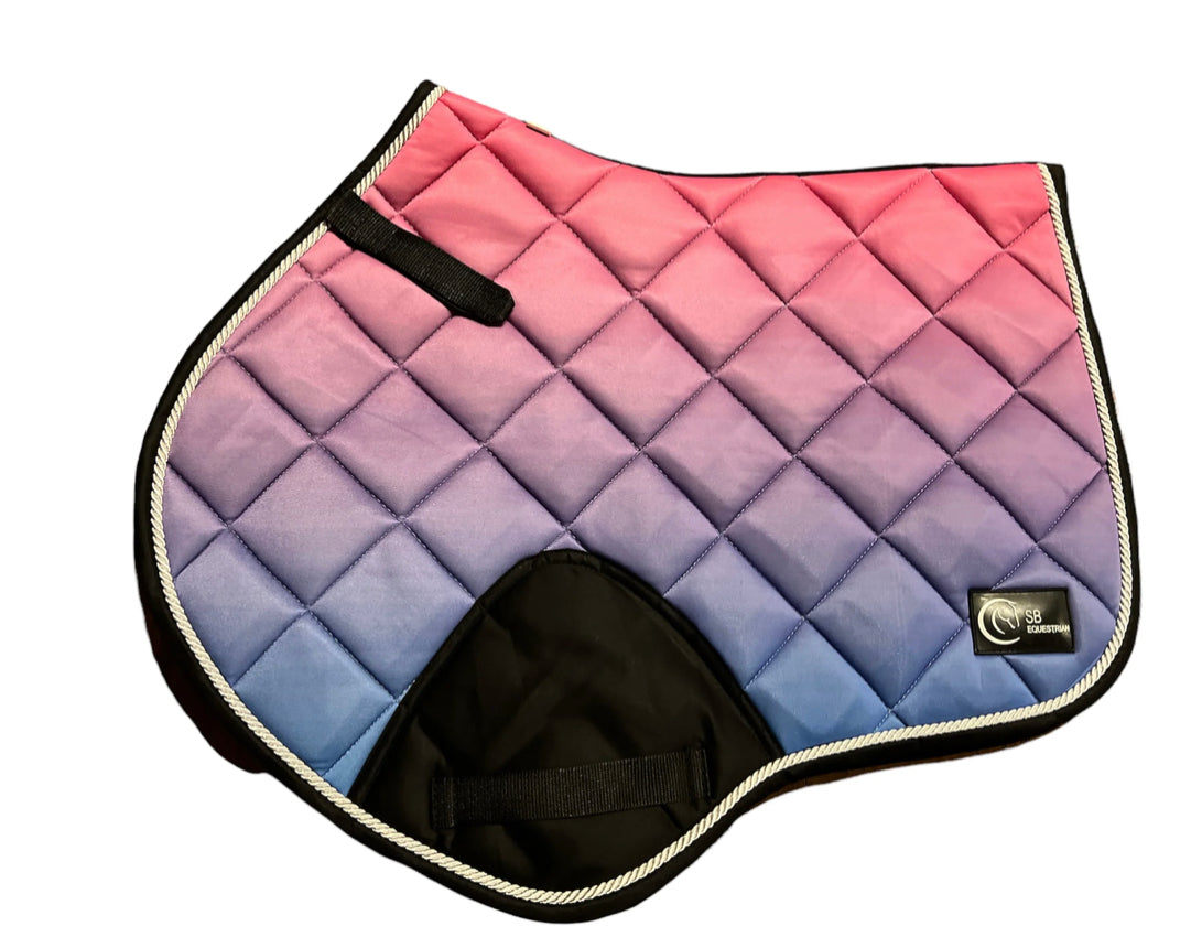 Pink/Purple Ombré Jump saddle pad – S B Equestrian